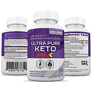 Ultra Pure Keto X Burn 1200MG Keto Pills Advanced Ketogenic Supplement Real Exogenous Ketones Ketosis for Men Women 3 Bottles