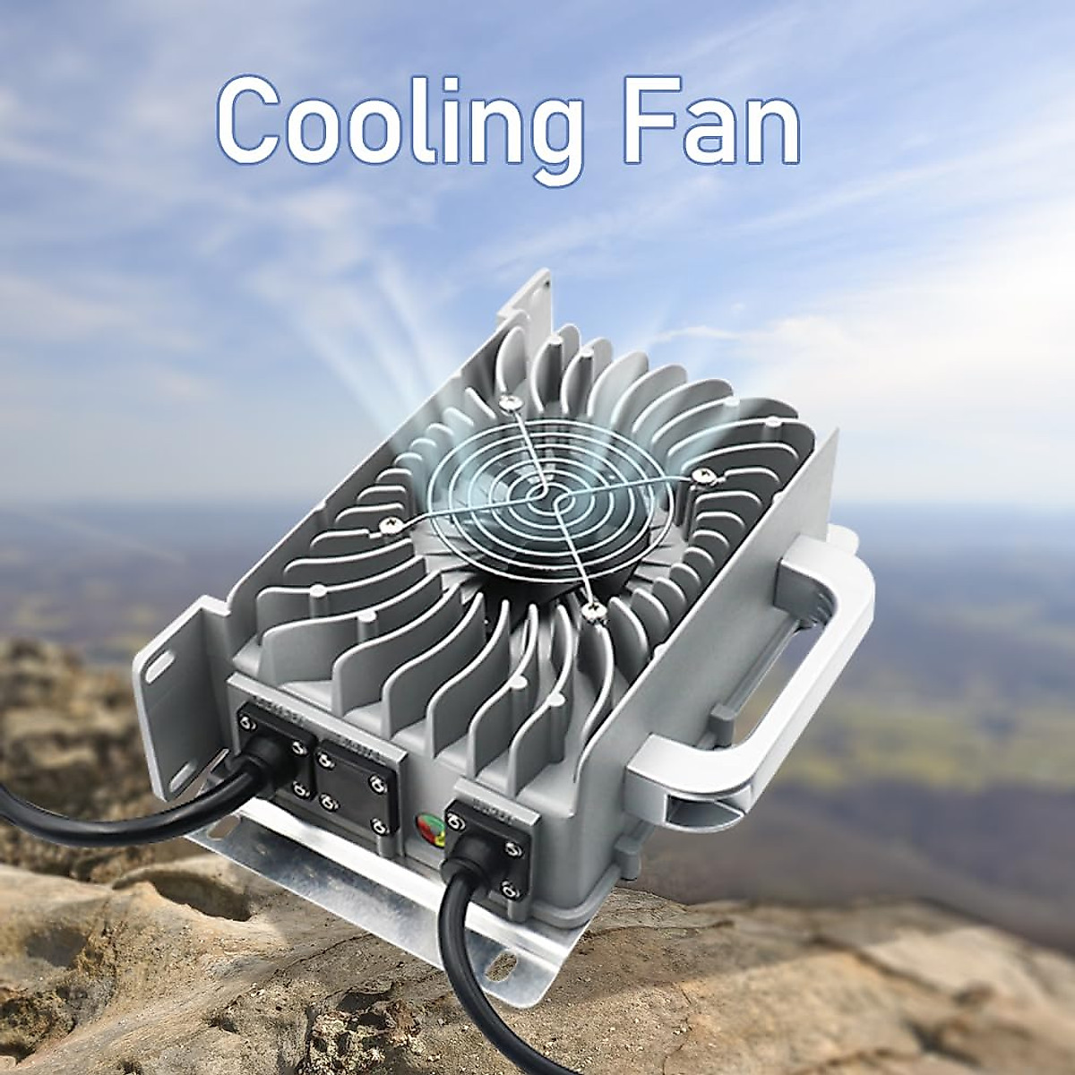 Abakoo 48V 15A RXV Golf Cart Battery Charger for Ez-Go EZgo TXT, with RXV Plug 3 Prong Connector, IP67 Waterproof