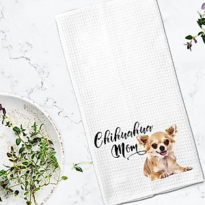 Chihuahua Mom Microfiber Kitchen Towel Gift for Animal Dog Lover