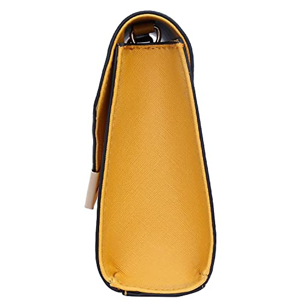 KKXIU Women Elegant Faux Leather Evening Envelope Clutch Purse Foldover Bags for Party Wedding Prom (A-Mustard)