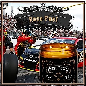 Western Wicks Candles for Men, Race Fuel Scent, 16oz jar candle, double wick