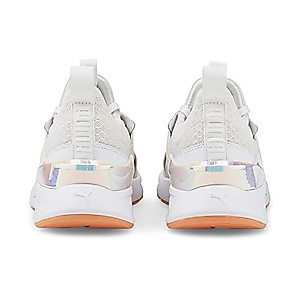 Puma Women's Muse X5 Sneaker, White-Peach Pink-Pristine, 8