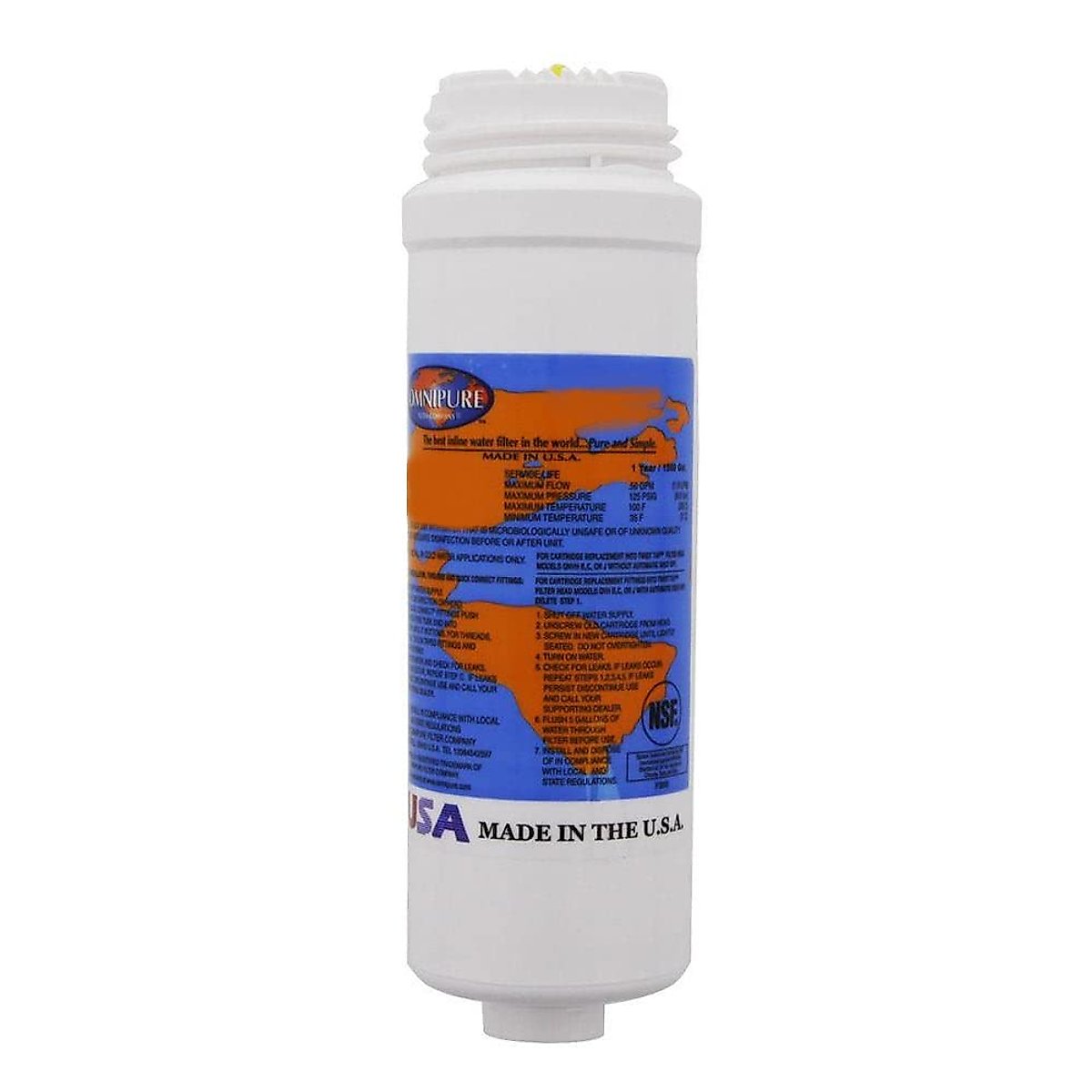 IPW Industries Inc-Omnipure - Q5440-8" x 2.5" Q-Series Twist Off T40 GAC Filter