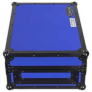 ODYSSEY FR12MIXBKBLUXD Universal 12" Format Extra Deep Black On Blue DJ Mixer Case
