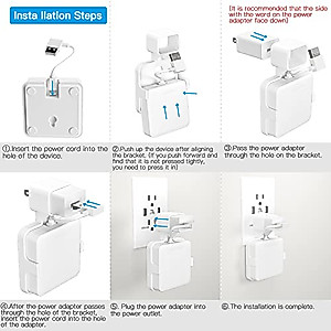 Charging Bracket Holder for SwitchBot Hub-Mini-Smart-Remote - Come with Charging Cable and US Plug Charger, Holder for Wall Socket,Space Saving Indoor