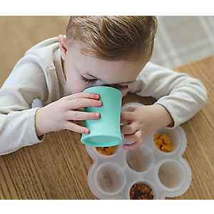 otterlove Silicone Baby & Toddler Training Cup - Pediatric OT Approved - 100% Platinum Pure LFGB Silicone - Unbreakable - Plastic Free - Tiny Cup Perfect for Baby Led Weaning (Mint)