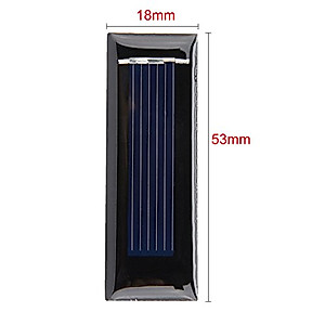 uxcell® 5Pcs 0.5V 100mA Poly Mini Solar Cell Panel Module DIY for Phone Light Toys Charger 53mm x 18mm