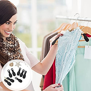 Jaxbo Hanger Grips, Clothing Non-Slip Hanger Grips, Clear Hanging Gripper - Stretchable & Eco-Friendly Fit on The Ends of Hangers, 12 PCS