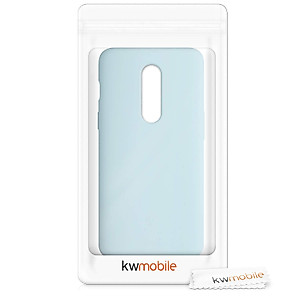 kwmobile Case Compatible with OnePlus 6 Case - TPU Silicone Phone Cover with Soft Finish - Cool Mint