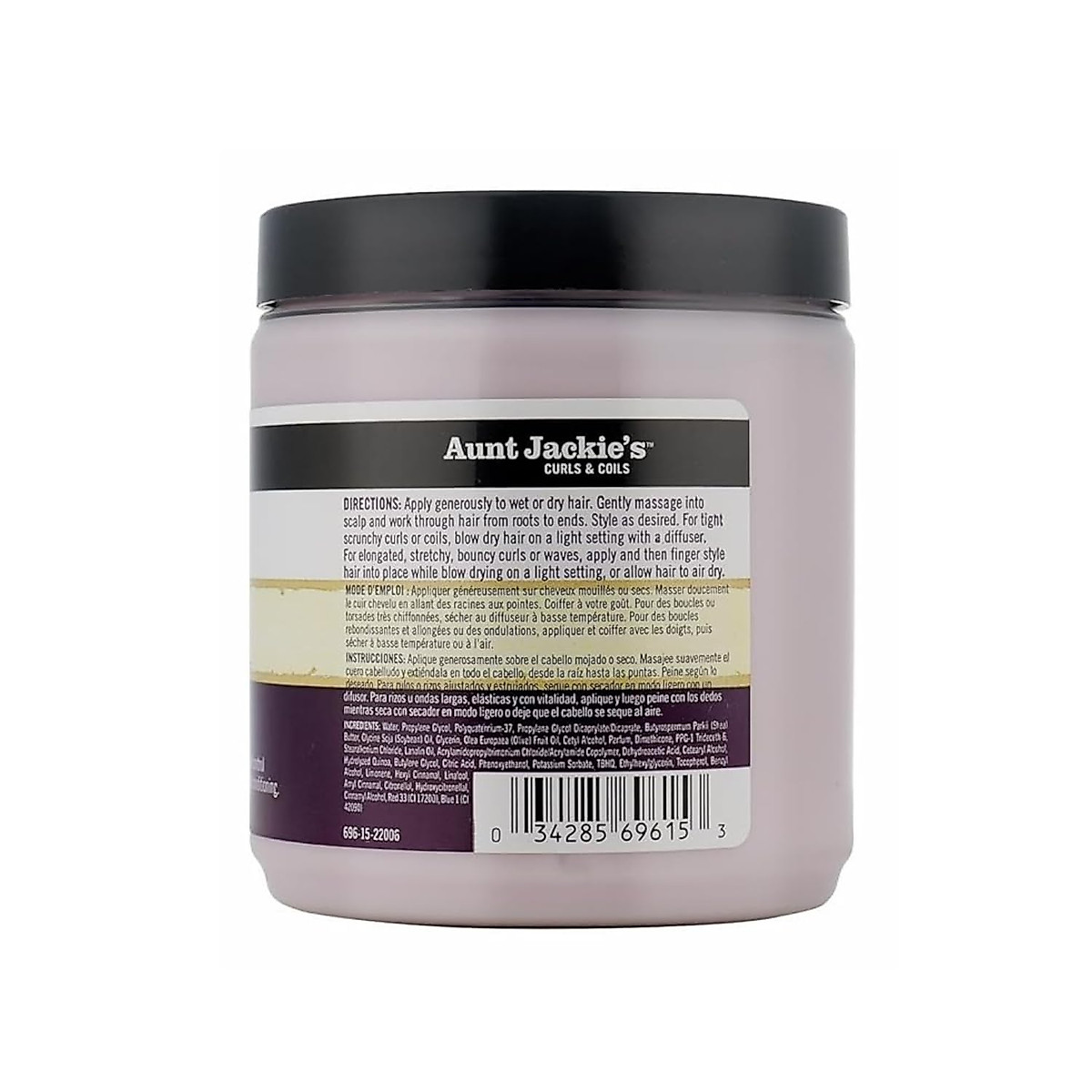 Aunt Jackie's Curl La La, Lightweight Curl Defining Custard, Enriched with Shea Butter & Olive Oil, Basic, 15 Ounce