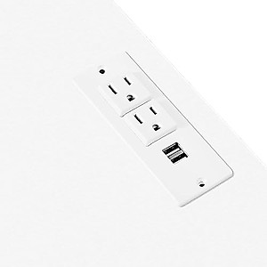 BKEKM Nightstands Bedside Tablewireless Charging Nightstand Remote Control Led Light-Dark End Table USB Charging 2 Drawers Bedside Cabinet Well Made