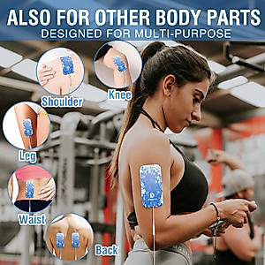 [Cold Pain Therapy] DONECO TENS Unit Pads 2X4 10 Pcs Replacement Pads Cooling Electrode Patches for Cold Physiotherapy and The Treatment of Chronic Local Pain