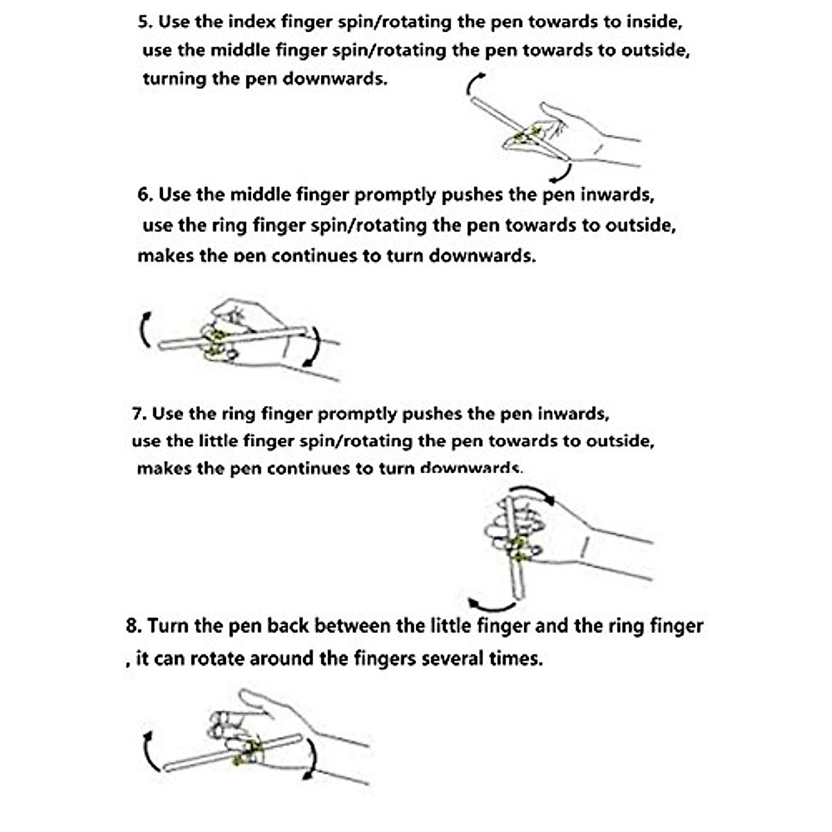 Fengirl ZG-5027 V.6.0 Non Slip Coated 23cm Spinning Pen (Random color)