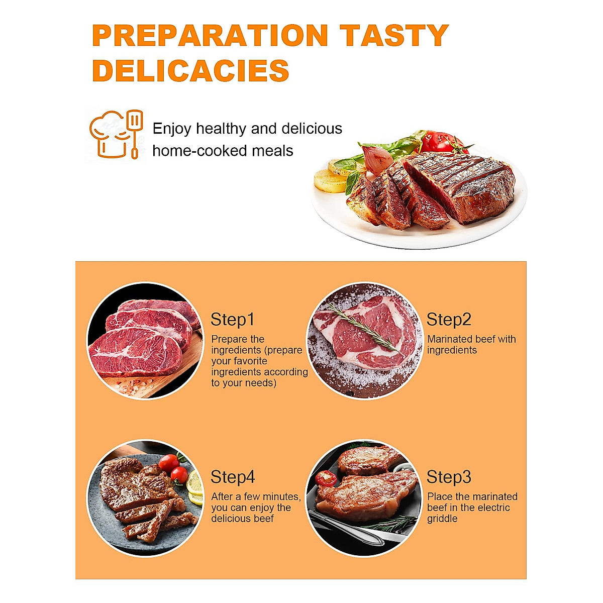 Extra Deep Electric Skillet Nonstick - 16 Inch Frying Pan With Glass lid, Server for 4 Perple or Family, for Frying, Steaming, Boiling, Easy to Clean,Dishwasher Safe