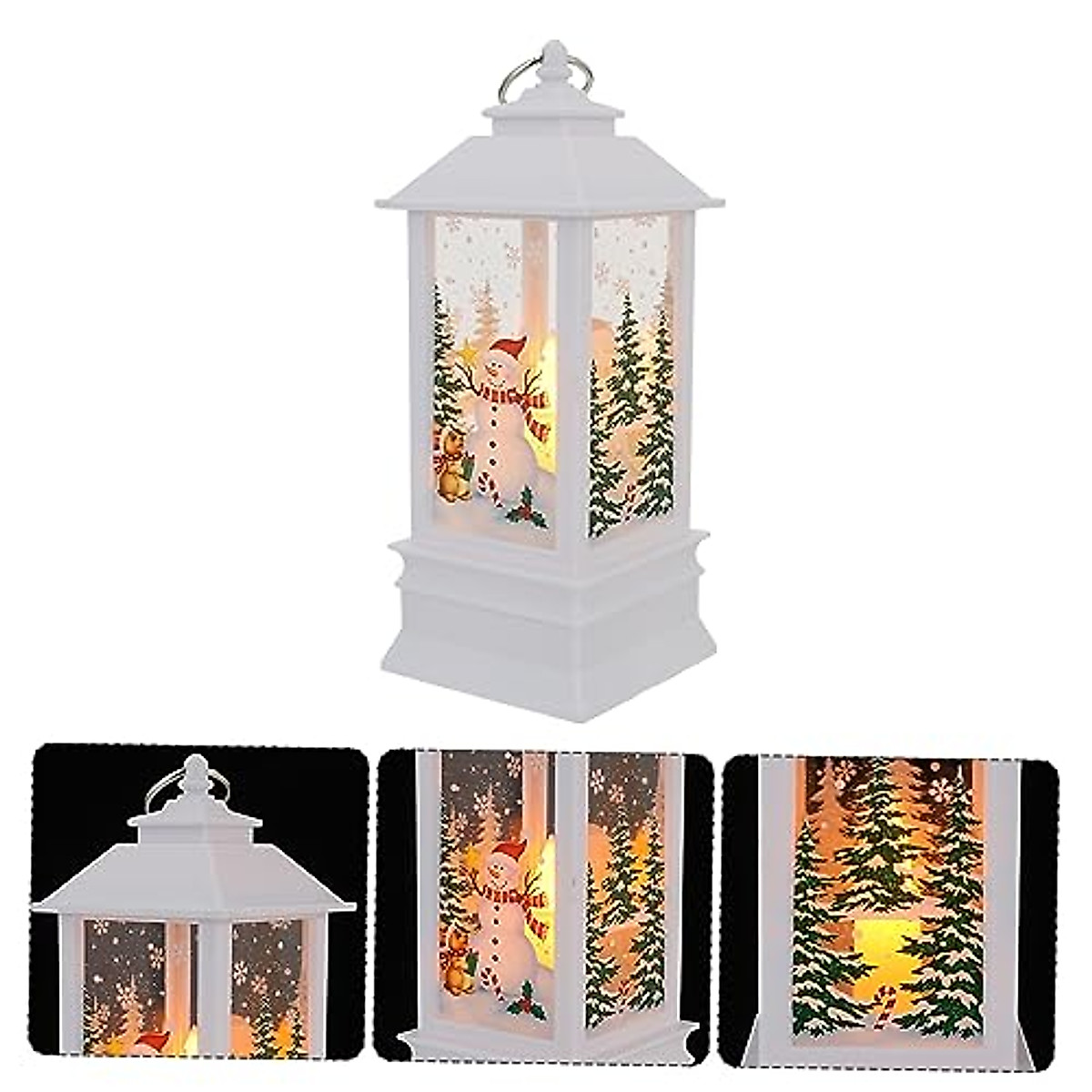 Didiseaon 1PC Music Decor Portable Christmas Decor Christmas Music Snow Globe Nativity Snow Globe Snowman Snowglobe lamp Decorations Christmas Lights LED Desk lamp