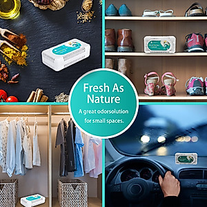 KJOSTW Fridge Deodorizer (2 Pack) - More Effective Than baking soda for fridge and freezer - Natural and Unscented Activated Charcoal Refrigerator Deodorizer - Fridge Odor Eliminator for Freezers