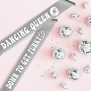 Last Disco Bachelorette Party Sashes I Includes Disco Bride Sash and 6 Disco Bachelorette Sashes I for Groovy Bachelorette or 70s Bachelorette Party I Bachelorette Sash Bride to Be