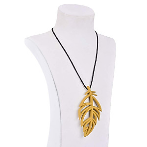 Chew Necklaces for Sensory Kids Adults, Baby Teething Leaf Beads Necklace,Chewy Silicone Leaf Teether BPA-Free,1 Pack