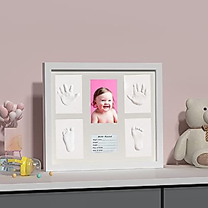Baby Handprint Footprint Makers Keepsake Kit - Personalized Clay Baby Hand and Foot Print Keepsake Baby Gift for Newborn, Boy, Girl - Baby Photo Farm Print Kit, Baby Registry Keepsake Gift