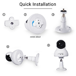 Wall Mount Bracket for YI Dome Camera and YI Cloud Home Camera，HOLACA 360 Degree Protective Adjustable Wall Mount Holder for YI Camera
