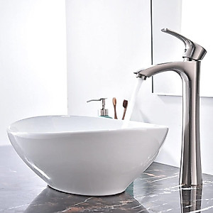 KINGO HOME 16" x 13" Bathroom Sink Bathroom Vessel Sinks, White Porcelain Ceramic Vessel Vanity Sink Art Basin Lavatory Above Counter Vanity Bathroom Sink Bathroom Sinks Above Counter Bowl