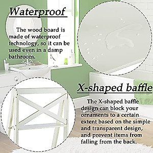 ZENODDLY Ladder Shelf White Ladder Bookshelf, 56.3in Tall Standing Ladder Shelves for Living Room Bathroom Furniture Bedroom Display Shelf, Wooden Leaning Bookshelf Ladder Bookcase Plant Shelf Indoor