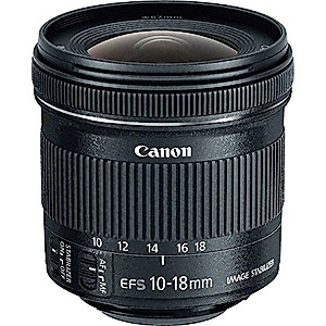 Canon EF-S 10-18mm f/4.5-5.6 is STM Lens Bundle for Canon EOS 7D, 60D EOS Rebel SL1, T1i,T2i,T3, T3i, T4,T5,T5i,XS, XSi,XT,XTi + UV & Polarizer+ Top Value (Renewed)