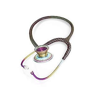 MDF Instruments MD One Epoch Lightweight Titanium Stethoscope, Adult, Free-Parts-for-Life, Thor Tube, Kaleidoscope Chestpieces-Headset, MDF777TTHKL