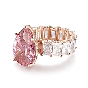 S925 Sterling Silver Ring Pear-Shaped CZ Cubic Zirconia or Gold-Plated Sterling Silver Princess Square Cut Ring, Gift Engagement Wedding Ring13mmX18mm