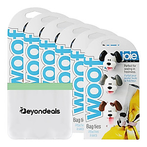 Msc International Joie Silicone Woof Bag Ties, 0.96 Ounces, Bundle With Beyondeals Food Storage Bag - Durable, Reusable Twist Ties For Bags, Secure Seal For Freshness, Versatile Use, Pack Of 6
