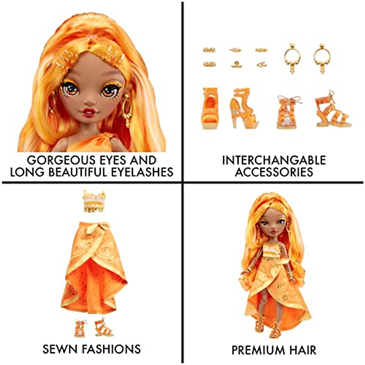 Rainbow High Fashion Doll- Meena Fleur (Saffron Gold)