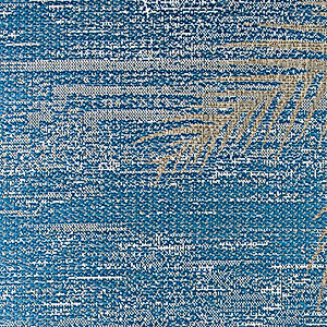 Couristan Monaco Tropical Palm Indoor/Outdoor Area Rug, 7'6" x 10'9", Ocean