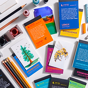 Stonehenge 100% Cotton Medium Weight Mini Pad, Kraft, 2.5 x 3.75 inches, 250gsm, 15 Sheets for Dry Media