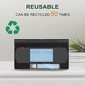 Nicer VCR Head Cleaner for VCR VHS Players, VHS Video Head Cleaner Tape, Wet Type