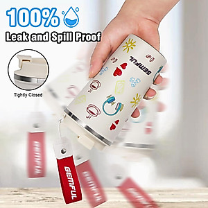 GEMFUL Spill Proof Leak Proof Coffee Travel Mug 17oz Stainless Steel Vacuum Insulated Tumbler with Secure Lid Reusable Hot Cold Portable Cup for Commute Office Car