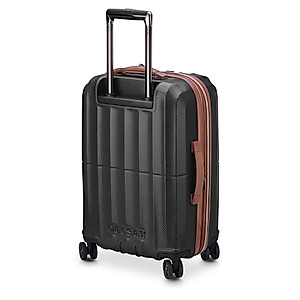 DELSEY Paris St. Tropez Hardside Expandable Luggage with Spinner Wheels, Black, Checked-Medium 24 Inch