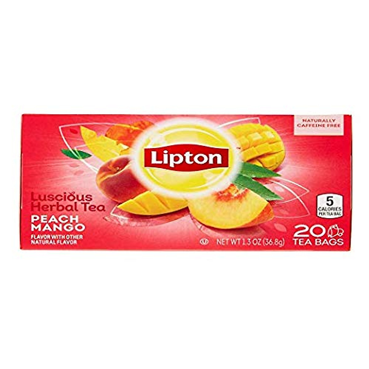 Lipton Tea Herbal Peach Mango 20 Count (Pack of 2)