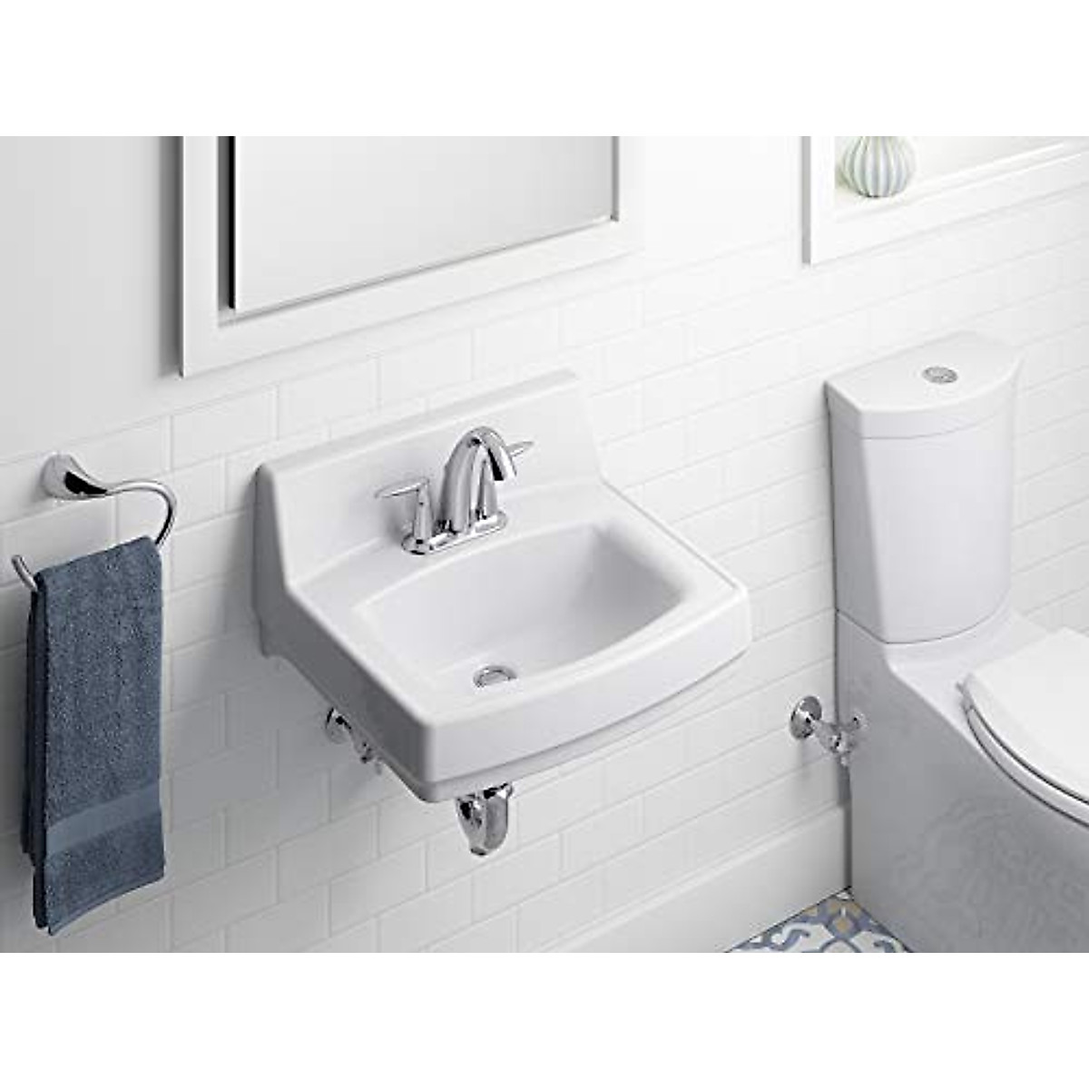 KOHLER K-2032-0 Greenwich Wall-Mount Bathroom Sink, White