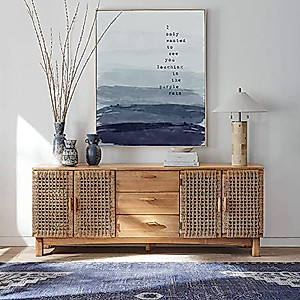 Purple Rain by Prince inspired song lyric wall art print, anniversary gift idea ombre music poster home decor gift idea