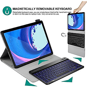 Qoosea for Samsung Galaxy Tab A7 Lite Bluetooth Keyboard Detachable Bluetooth Keyboard for Galaxy Tab A7 Lite 8.7 inch with Magnetically Wireless Bluetooth Keyboard Black
