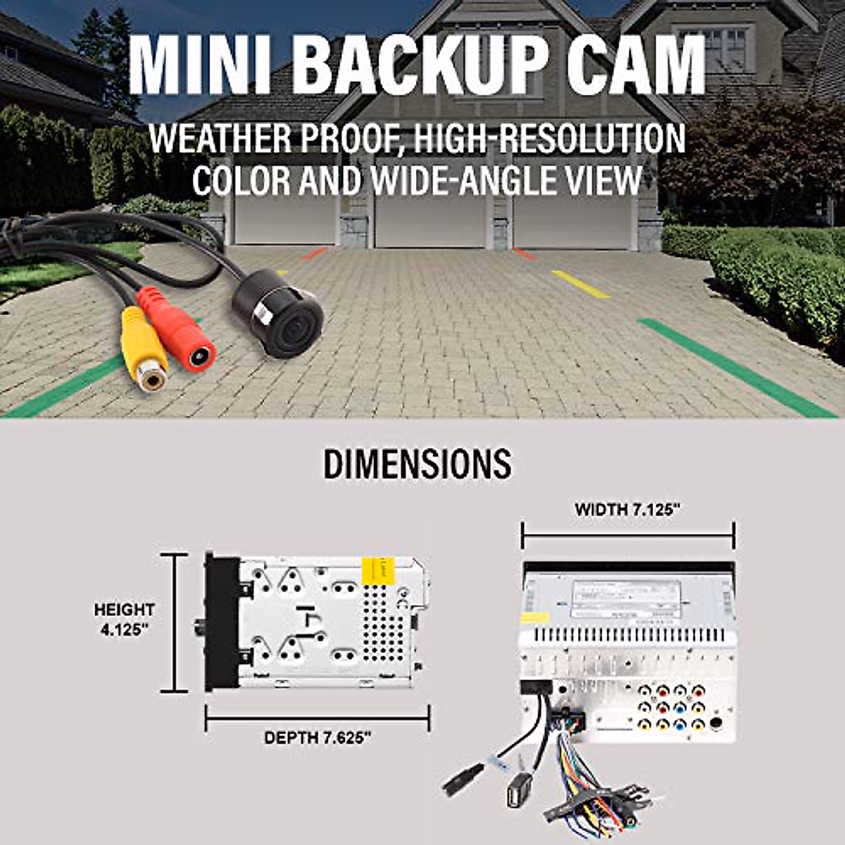 BOSS Audio Systems BVB9364RC Car DVD Player - Double Din, Bluetooth Audio and Hands-Free Calling, 6.2 Inch Touchscreen LCD, MP3, CD, DVD, USB, SD, AUX in, AM/FM Radio, Rearview Camera Included