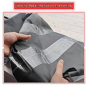 Birllaid 39FT RV Awning Repair Tape, Repair Tape for Canvas,Tent Repair Tape for Tarp, Boat Covers Repair Tape,RV Awning, Sail Tape, Tear Repair Pctch Kit, Waterproof