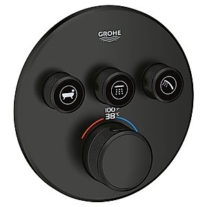 GROHE 291382430 Grohtherm Valve Trim, Matte Black