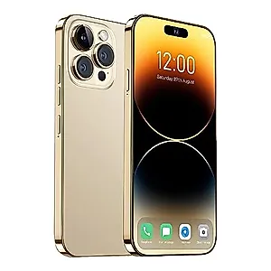 WV LeisureMaster A14pro Max Unlocked Phone, 6+256GB Android 13.0 Smartphone, 6.82-inch HD Screen, Dual SIM, Dual Standby, 6000 mAh Battery, 64MP Camera, 2796 * 1290 Resolution 5g Phone（Gold）