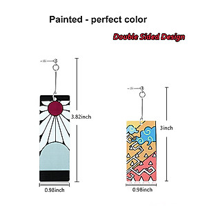 KAERUN 12 Pairs Women's Tanjiro Earrings Anime Demon Slayer Earrings Cosplay Fashion Double-sided Acrylic Alloy Resin Earrings