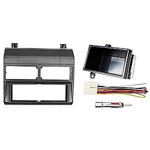 Black Single Din Dash Kit Includes Pocket Wire Harness and Antenna Adapter Compatible with Chevrolet and Compatible with GMC 1988-1996 Truck Models