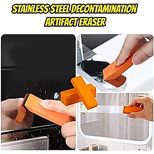 2022 New Stainless Steel Stain Eraser - Magic Eraser Stainless Steel Stain Remover, Stainless Steel Decontamination Artifact for Kitchen (2 Pcs)