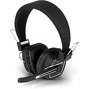 Aluratek Bluetooth Wireless Stereo Headset with Boom Microphone and Dongle, Built-in Rechargeable Battery, 27 Hours Continuous Talk and Music Play