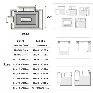 Mid Century Terracotta Abstract Geometry Area Rug, Burnt Orange Navy Block Gold Line Accent Indoor Rugs, Home Decor Soft Rugs Collection Comfy Floor Mat for Bedroom Living Room 5x6ft