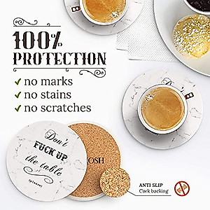 Funny Drink Coasters - Home Decor Gifts Housewarming Gift, House Decor Coasters for Coffee Table Decor, House Warming Gifts New Home Couple, Decorations for Living Room Decor New Home Gift for Home